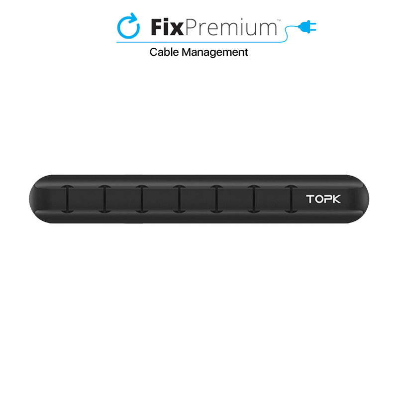 TOPK - Organizér Kabelů - Držák na 7 Kabelů, černý | FixShop