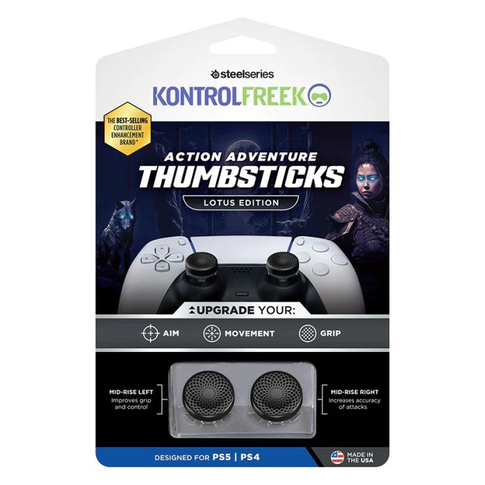 Kontrol Freek - Lotus (Black) PS4/PS5 Extended Controller Grip Caps ...