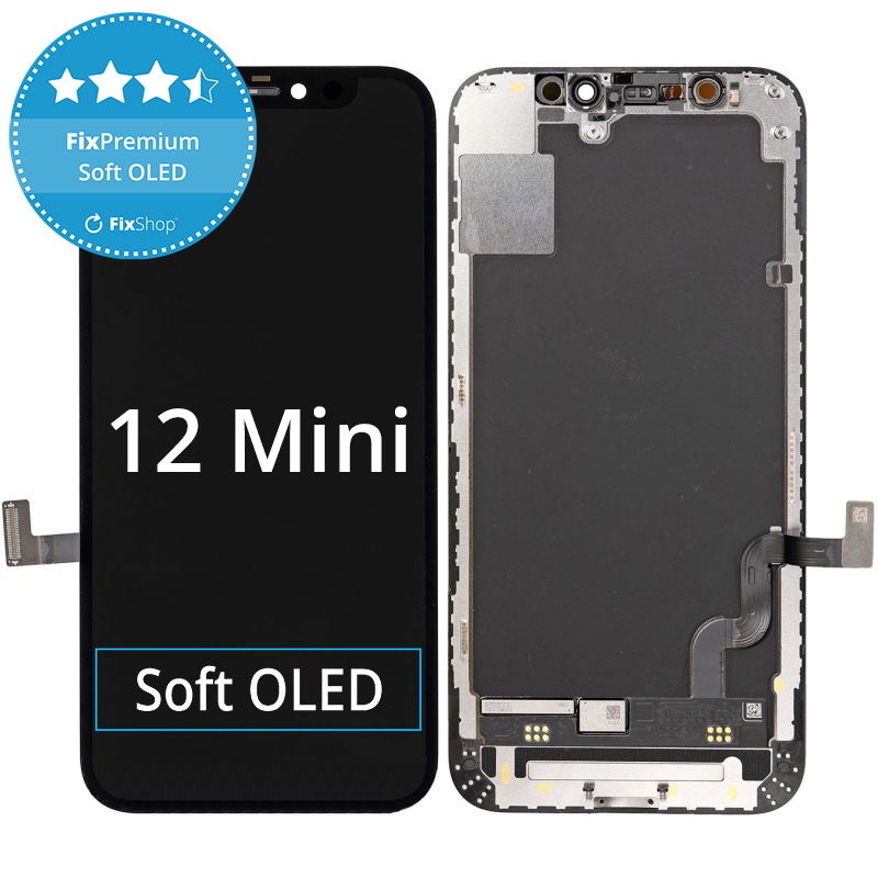 Apple iPhone 12 Mini - LCD Displej + Dotykové Sklo + Rám Soft OLED ...